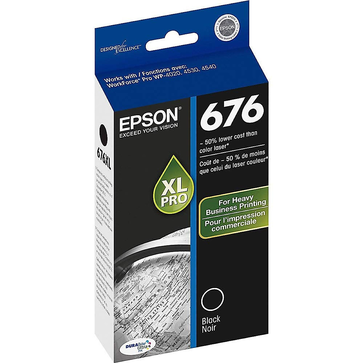Epson T676XL120 DURABrite Ultra 676 Inkjet Cartridge -Black