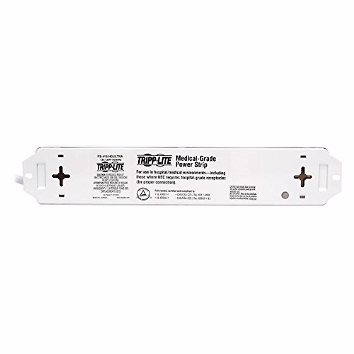 Tripp Lite Medical-Grade Power Strip, 4 15A Hospital-Grade Outlets, 15 ft. Cord, UL 60601-1 (PS-415-HGULTRA)