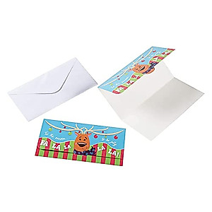 Sustainable Greetings 36 Pack Money Christmas Money Holder Cards with Envelopes, 6 Holiday Designs (7.25 x 3.5 In)