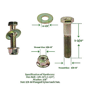 POSFLAG 2 Pack 106-2175 Idler Pulley Replaces eXmark 132-9420, 106-2175, Toro 132-9420, 106-2175 for Toro TimeCutter SS 3200, SS 3216, SS 4216, SS 4235, SS 4260, SS 5035, SS 5060, SS 5000 Riding Mower
