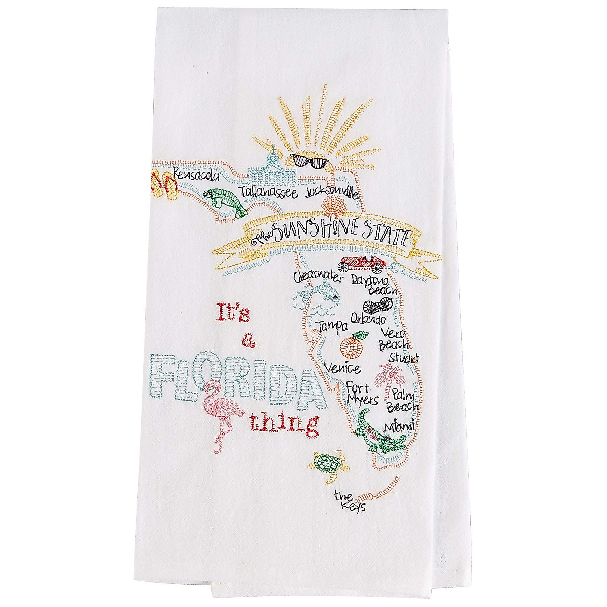 Kay Dee Designs ST Thing Florida EMB F/S Dish Towel, 17.5 x 28, Various