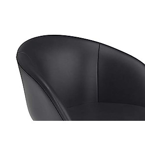 HON Basyx Monroe Upholstered Guest Chair, Black Bonded Leather