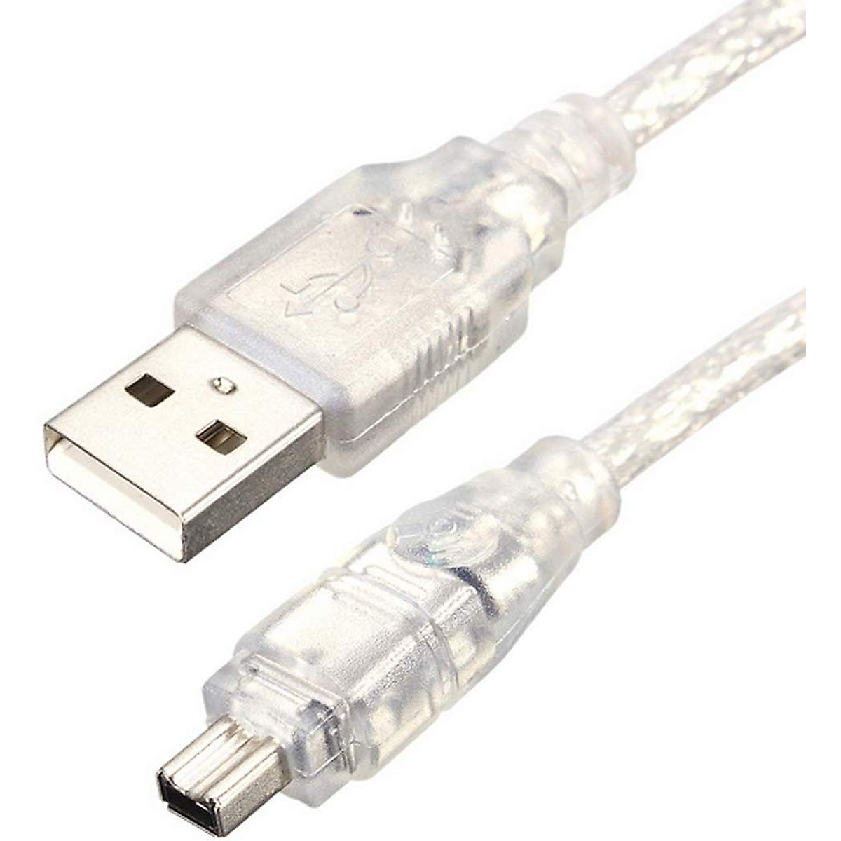USB 2.0 Male to IEEE 1394 Mini 4Pin Male iLink Firewire DV Adapter Cord Cable Compatible with Sony DV