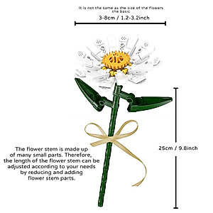 Cihely Flower Bouquet Building Blocks Kits Rose 3Pack 601239, Artificial Flowers Building Project to Release Stress and Focus The Mind, for Birthday Gifts to Adults/Teens(100+ Pieces)