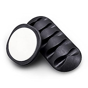 18 Pack Cable Clips Self Adhesive Cord Holders Ideal Cable Cords Management for Organizing Cable Wires Home, Office, Car, Desk Nightstand (18-Black)