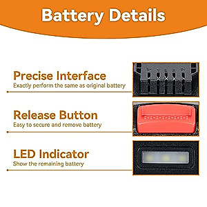 FERRYBOAT 2Pack 7.0Ah DCB206 Replacement for Dewalt 20V Battery DCB200 DCB201 DCB203 DCB204 DCB207 DCD/DCF/DCG Series Tools