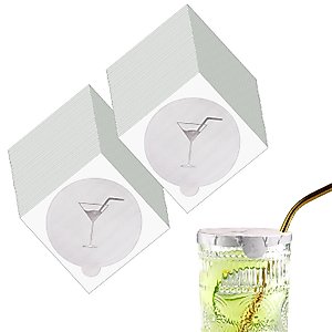 Drink Protection Cap,drink covers for alcohol protection，Disposable foil airtight lid stickers for wine glasses and tumblers. Easy to carry, night out, bar, party, (100 Pack)