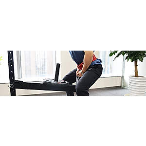 Signature Fitness SF-3 1,500 Pound Capacity 3” x 3” Power Cage Squat Rack, Includes J-Hooks and Safety Straps, Other Optional Accessories, J-Hooks