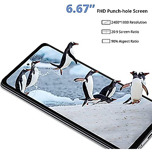 Blackview Unlocked Cell Phone, A100 Android Phone 6.67" FHD+ Punch Hole Screen, 4G Global Bands Dual Sim Unlocked Phones 6GB+128GB ROM/TF 512GB, Octa Core Processor Smartphone 12+8MP, 2.4/5G-WiFi NFC