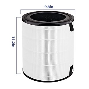 Popurure LV-H133 Replacement Filter Compatible with LEVOIT LV-H133 Air Purifier, 3-in-1 True Filter and Activated Carbon Filter Set, Part Number LV-H133-RF, 2 Pack