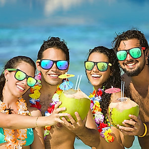 Sunglasses Bulk for Party favors, 48 Pack Neon Plastic Sunglasses with UV400 Protection, Great Gift for Birthday Supplies, Graduation, Summer Pool Beach Party favors, Goody Bag Filler for Boys Girls