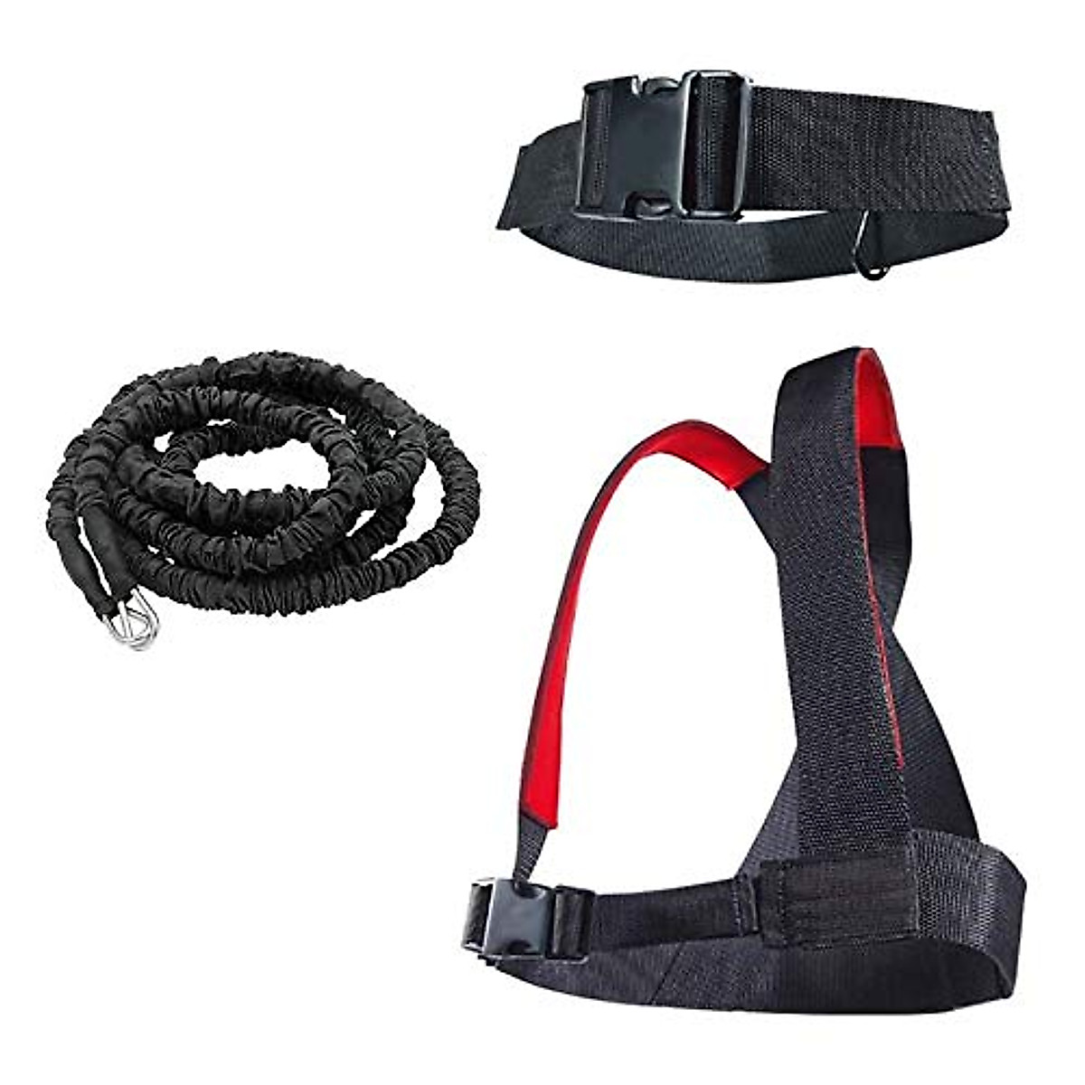 YNXing Dynamic Resistance Trainer Acceleration Speed Cord for Resistance Training to Improve Strength, Power, and Agility 5m/2m Elastic Cord Set (6.6FT Set)