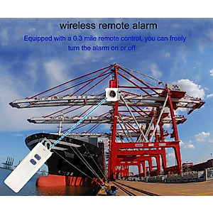 500 Meters（No Wall） Wireless Remote Control Outdoor Alarm Light Siren, LED Strobe Warning Light 120dB Horn Power 15W AC110V for Loss Prevetion, Warehouse, Factories( with Plug)