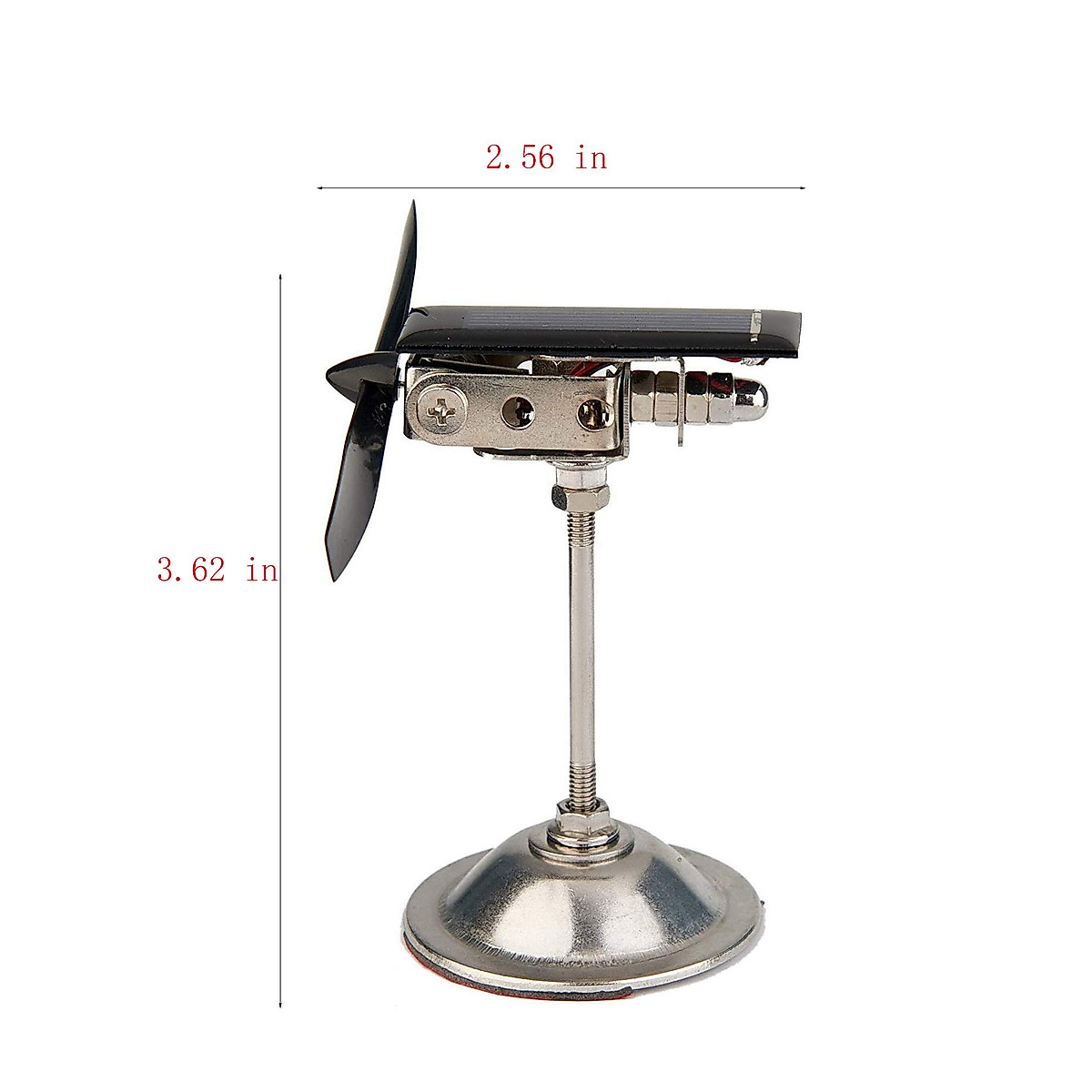 Sunnytech Solar Power Windmill Black Propeller Creative Solar Car Rotating Windmill Ornaments Dynamic Interior Decoration Science Home Office Toy for Desk Physics Toy Solar Car Decoration WJ154