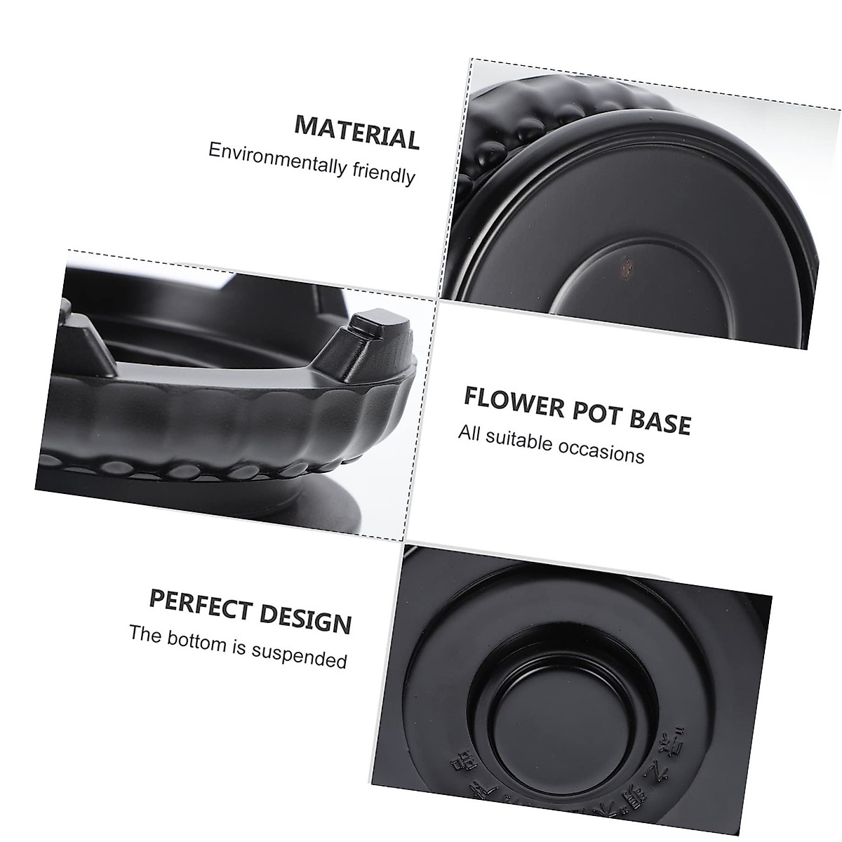 NOLITOY Wood Display Base Round Wood Pedestal Base Basin Frame Fish Tank East To Rotate Bamboo Wood Plastic Round Plant Stand Bonsai