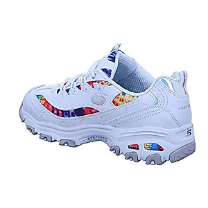 Skechers Women's D'Lites-Summer Fiesta Sneaker, White Multi, 5 M US