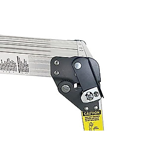 TOPRUNG Folding Step Stool Heavy Duty Lightweight Work Platform, Aluminum 350 lbs Weight Rating Anti-Slip Platform for Household Indoor Work