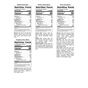 Buffalo Bob's Wild Game Meat Snacks (1oz Stick, 15 Pack) Exotic Variety Assortment Sampler, Gift for Men/Dad, Stocking Stuffer, Adventure Enthusiast