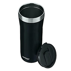 Contigo Streeterville Stainless Steel Vacuum-Insulated Tumbler with Flex Straw and Splash-Proof Slider Lid, 32 oz, Licorice