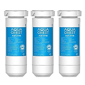 AQUA CREST XWF Refrigerator Water Filter, Replacement for GE® XWF water filter, NSF Certified, 3 Filters