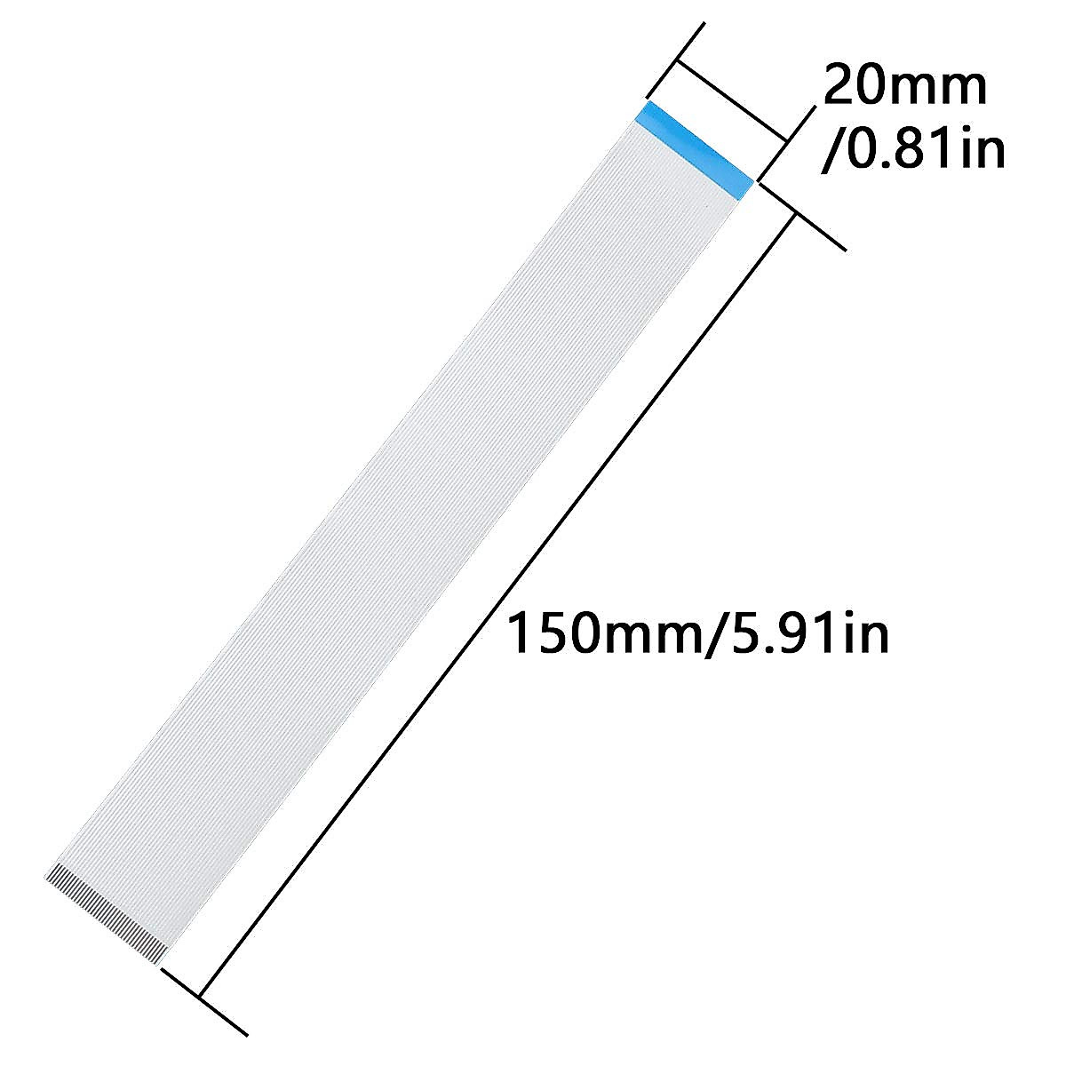 ITROLLE Flat Cable 8PCS FPC FFC 150mm Length 40 Pin 0.5mm Pitch Flexible Ribbon Cables B Type