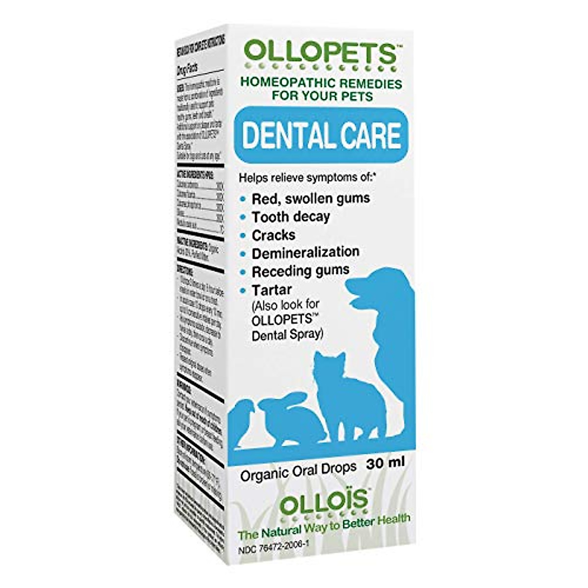 OLLOPETS Dental Care, Organic Homeopathic Remedy for All Pets, 1 Fl Ounce
