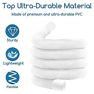 PLULON 3 Pieces Swimming Pool Replacement Hose,1.25Inches Diameter Replacement Hose, Kinkproof PE,Pool Filter Replacement Hose Compatible with filter Pump 330 GPH, 530 GPH, and 1000 GPH