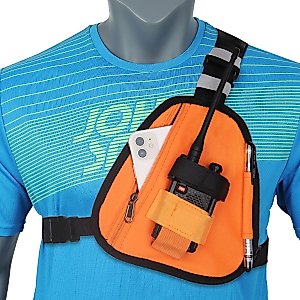 Radio chest harness Tactical Vest Nylon military Vest chest rig Pack Pouch Holster Tactical Harness Walkie Talkie Waist Pack for Baofeng UV-5R UV-9R UV-82 BF-888S Retevis RT68