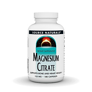 Source Naturals Magnesium Citrate, Supports Bone and Heart Health* 133 mg - 180 Capsules