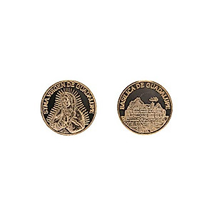 Customizable Wedding Unity Coins 24K Gold Plated with Case, Treasure Box, Arras Matrimoniales (Virgen)