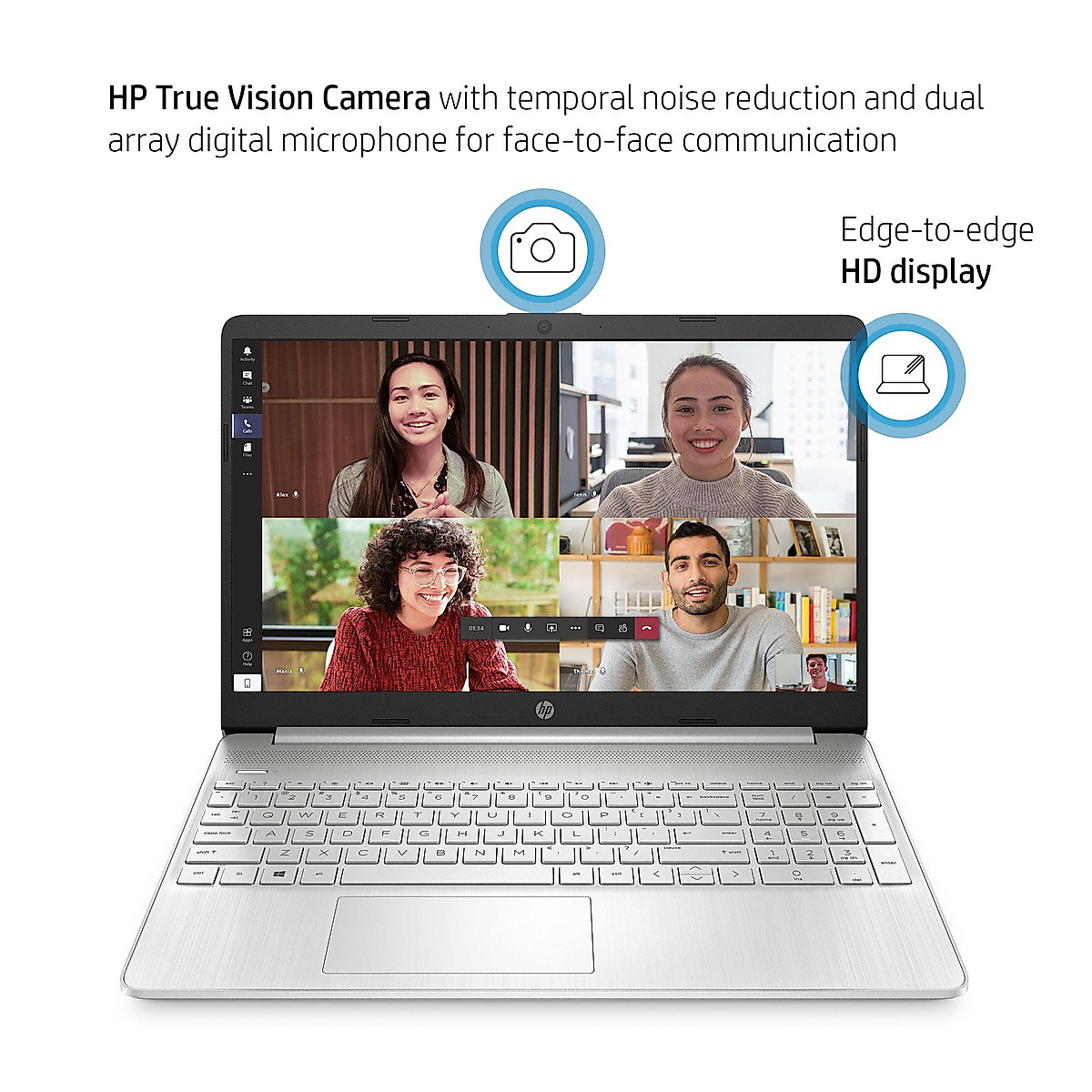 HP Newest 15.6" FHD(1920x1080) Laptop Computer, Quad-Core Intel Core i3-1115G4(> i5-1035G4), 16GB RAM, 1TB PCIe SSD, Full Size Keyboard, WiFi, HDMI, Webcam, USB-A&C, Windows 10 Home