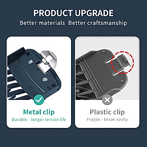 Yinke Clipper Guards Premium Cutting Guides for Wahl with Metal Clip #3171-500 - 1/8” to 1”- Fits Most Full Size Wahl Clippers (Blue)