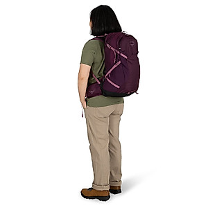 Osprey Sportlite 25L Unisex Hiking Backpack, Aubergine Purple, M/L