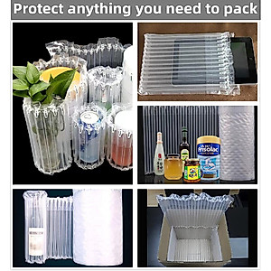 Bubble Cushioning wrap Roll Packing - 15.8inch x 164feet Inflatable Packing Material, Large Bubble Roll Wrap with Free Pump, Large air Pillow for heavy duty Bottle Protector, Shipping Supplies