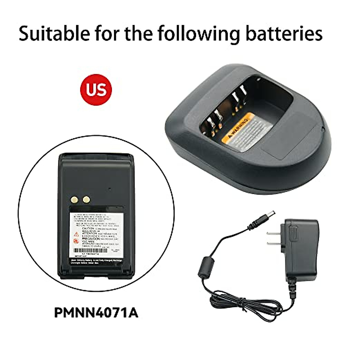 PMNN4071A NI-MH Battery Charger for Mag One BPR40 A8 Two Way Radios Desktop Charger(Not for Li-ion Battery!)