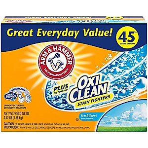 Arm & Hammer Plus OxiClean Powder Laundry Detergent, Fresh Scent, 45 Loads