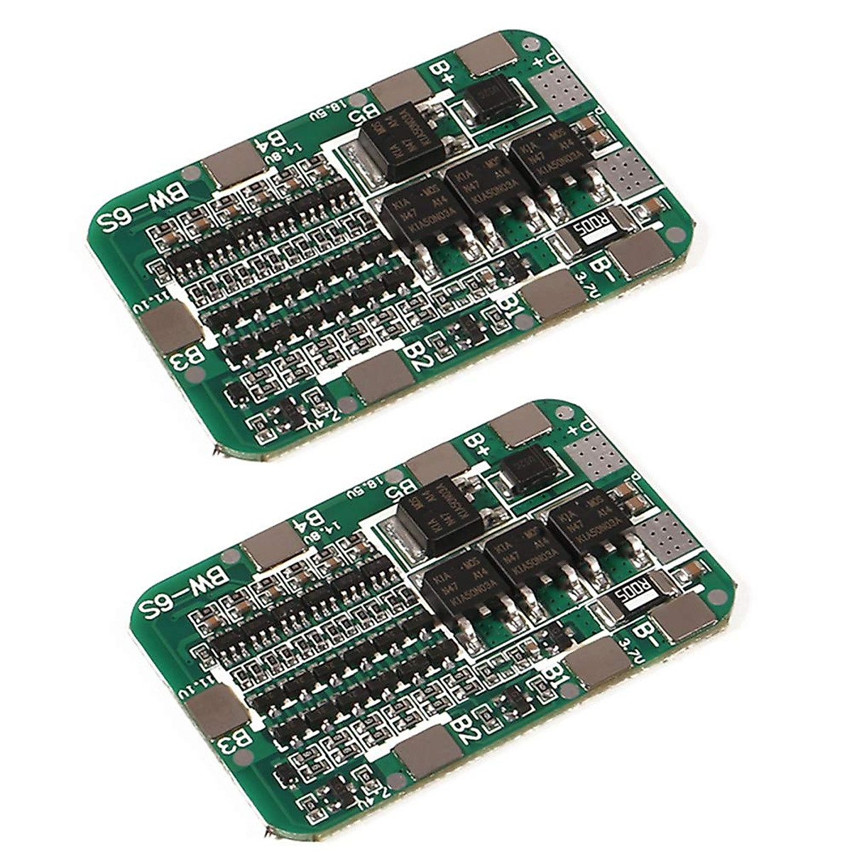 ACEIRMC 2pcs 6S 15A 24V Battery Protection Board for Li-ion Lithium 18650 Battery BMS Packs PCB Protection Board Integrated Circuits