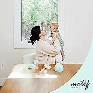 Motif Medical Aura Hands Free Portable Breast Pump, Wearable Double Breast Pump - Lightweight, Wireless, Battery Operated,12 Suction Levels, Holds 4+ oz, Pairs with App