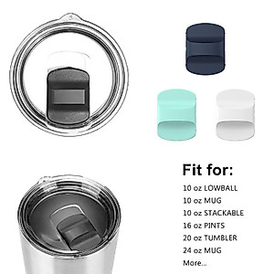 ANBOO 3 Pack 20 oz Magnetic Tumbler Lid with 3 Magnetic Slider Replacement Compatible for YETI 20 oz Rambler, Ozark Trail, Old Style Rtic, Slider Switch Spill Proof Tumbler Cover