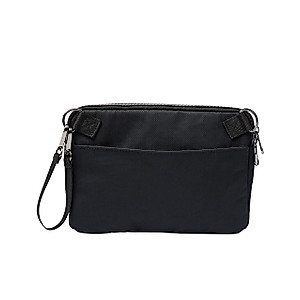 HeartSoul Harper Utility Women's Crossbody Handbags, Nurse Bag, One Size, Black with Black Straps