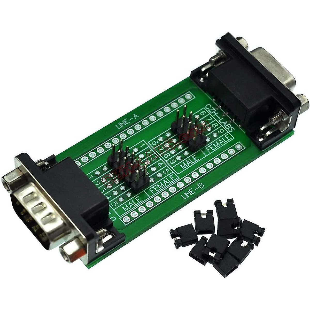 CZH-Labs Combo Package D'sub DB9 DB15 DB25 DB37 Diagnostic Test Breakout Boards.