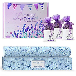 Sachets, Scented Sachets, Lavender Scented Sachets, Drawer Liner, Scented Drawer Liner for Cabinet Drawers