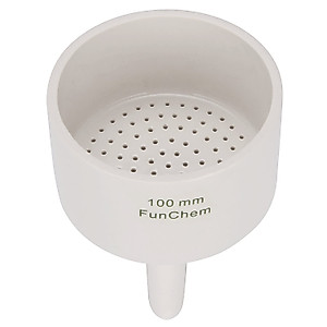 FunChem Porcelain Buchner Funnel, 100 mm Porcelain Buchner Filter Funnel O.D. 10 cm I.D. 9.2 cm Lab Funnels