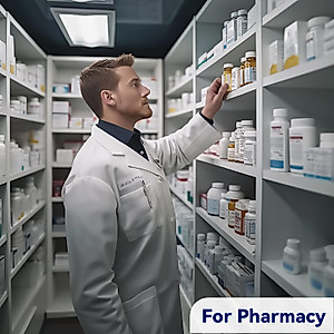 Medarchitect Right Hand Pill Counting Tray with Spatula (Clear - Wood Handle)