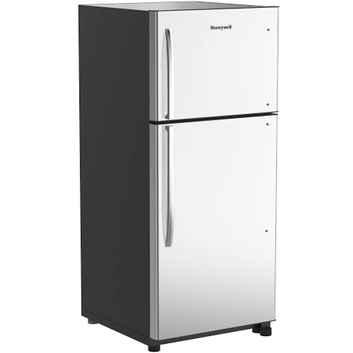 Full Size Refrigerator 18 Cu Ft with Top Freezer, Double Door, Low noise, Removable Glass Shelves, for Home, Office, Garage, Adjustable Temperature Settings, Stainless Steel