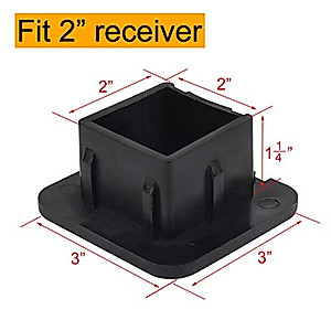 WOFTD 2-inch Trailer Hitch Cover, Trailer Receiver Tube Plug Cover for 2 inch Receiver Level 3 4 5 Ford GMC Toyota Jeep Dodge Nissan Audi BMW Porsche Polaris ATV RV UTV-Kiwi Master
