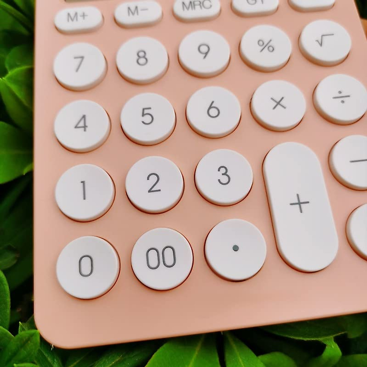 MJWDP 12 Digit Desk Calculator Large Big Buttons Financial Business Accounting Tool Orange Battery and Solar Power