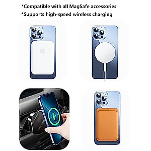 ZinLyuen Magnetic Clear Case for iPhone 13 Pro Max Case Compatible with MagSafe Built-in Camera Lens Protector Soft Shockproof Slim Case for iPhone 13 Pro Max 6.7" - Pink