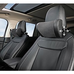 SiegenPro Car Seat Headrest Pillow Adjustable in 4 Directions Car Neck Pillow Memory Foam with Seat Back Hooks and Adjustable Headrest Phone Tablet Car Mount Holder