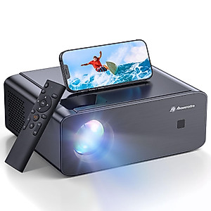 5G WiFi Bluetooth 4K Projector, Autofocus 450 ANSI Lumen Full HD Native 1080P Projector, Outdoor Projector Auto 6D Keystone, 50% Zoom, 300” Display Movie Projector for Home Theater